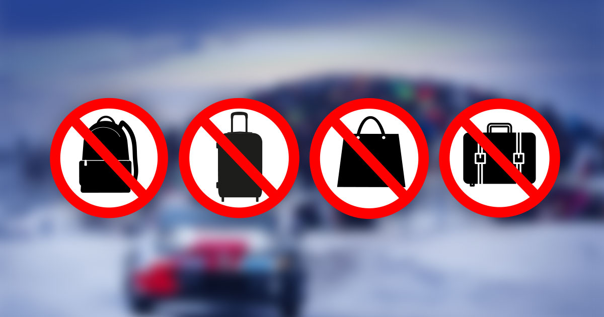 Bags are Prohibited at The Red Barn Arena Rally Sweden